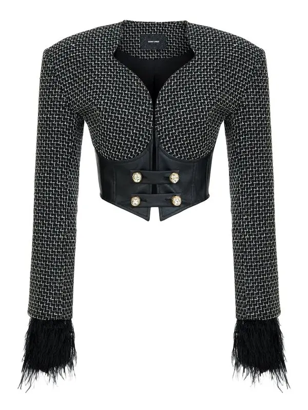 SAINT ONES Nycus Cropped Top - Black