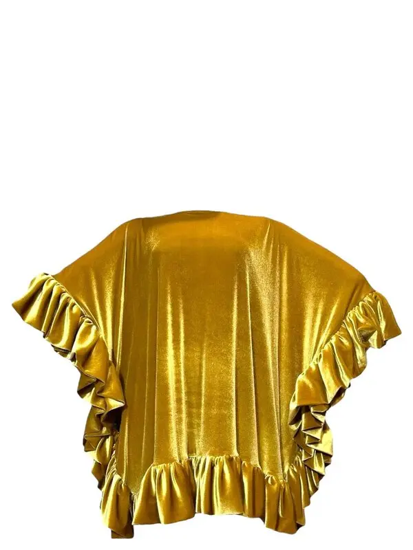JULIA CLANCEY Mini Ruffle Dress - Gold