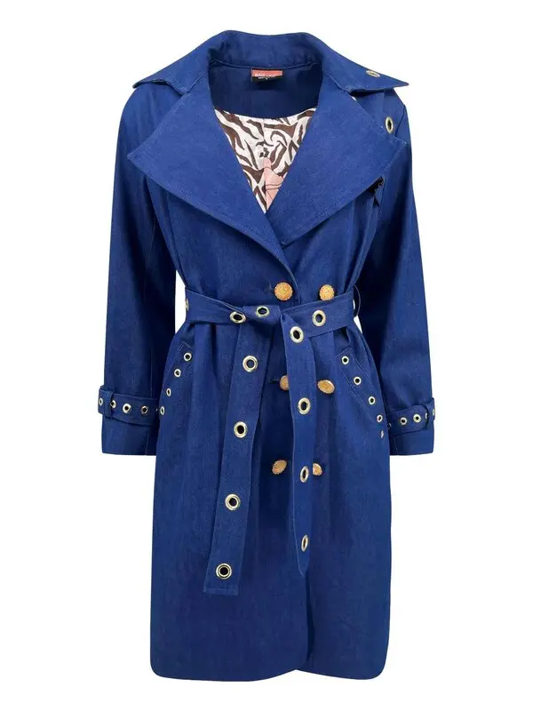MAUI X LOLITA Bellina Denim Trench Coat - Blue