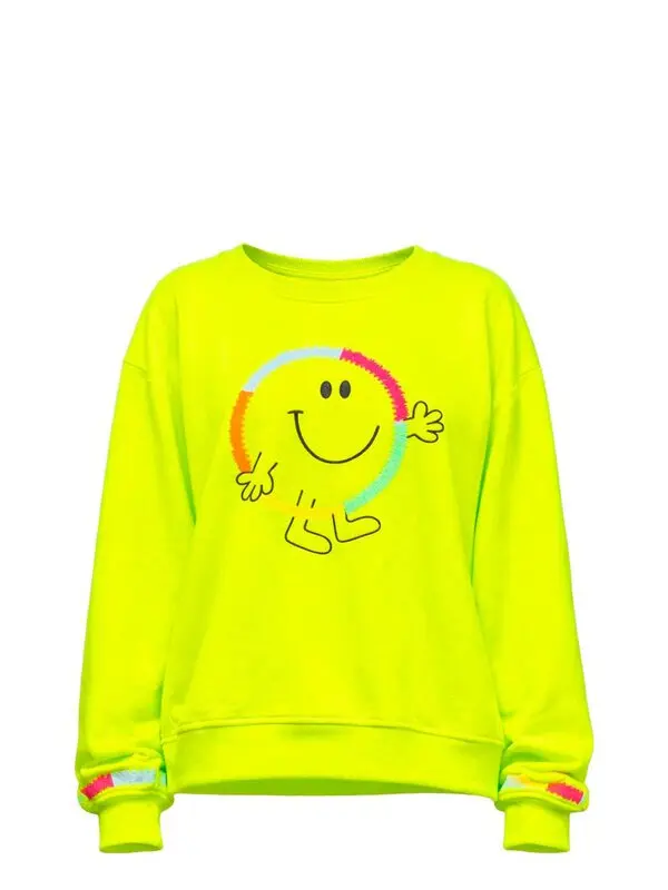 TANTRA SPAIN SL Smile Pattern Sweatshirt - Yellow