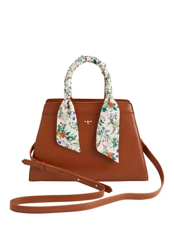 FABLE ENGLAND Botanical Pumpkin Print Tote - Brown
