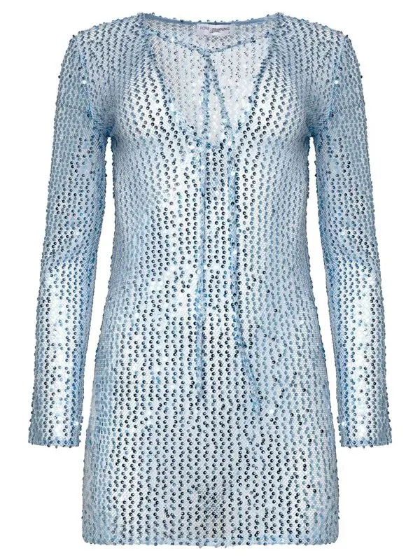 FOREVER YOUNG THE LABEL Chloe Sequin Mini Dress - Blue