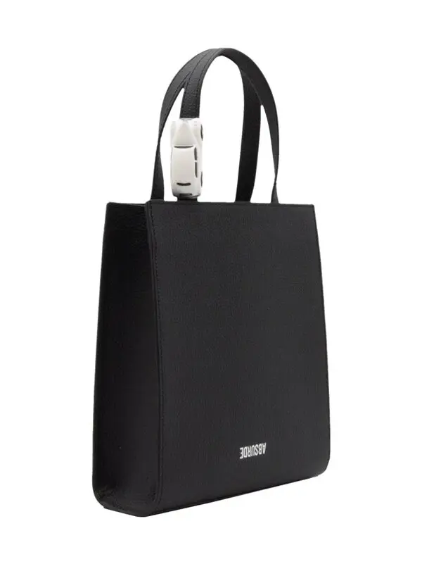 ABSURDE Mini Stop Leather Tote Bag - Black