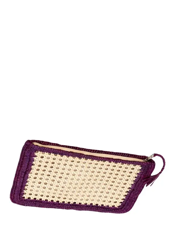 ZANATANY CONCEPTS Cannage Pouch - Purple