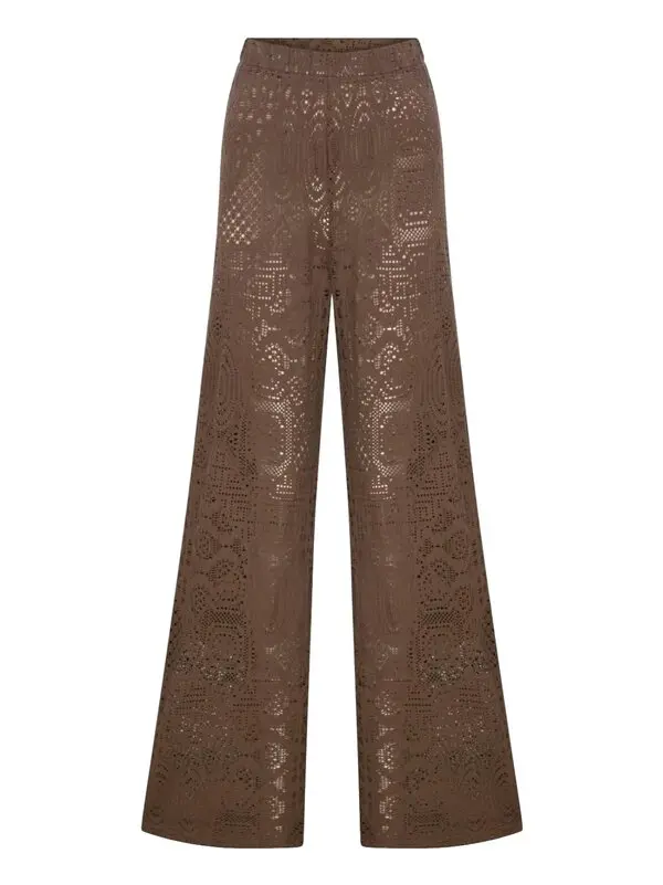 THISISU COLLECTION Natura Ease Wide-leg Pants - Brown
