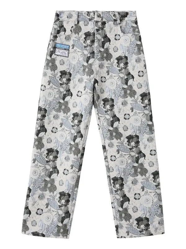 VERYRARE Flora Frostbite Printed Pants - Grey
