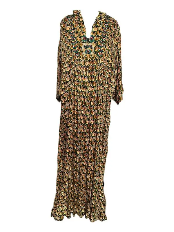 SR BY SONALI RAMAN Lola Printed Kaftan - Yellow