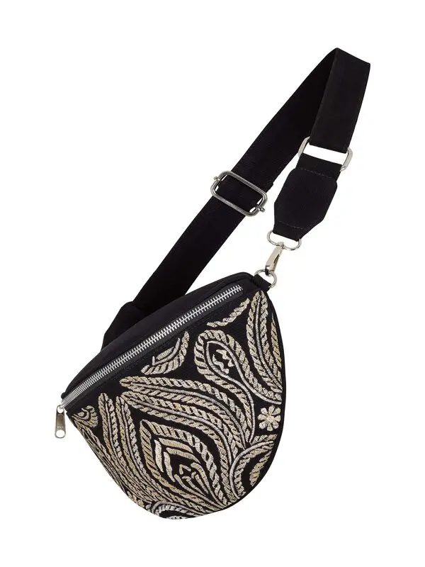 JODI LEE Canvas Belt Bag - Black