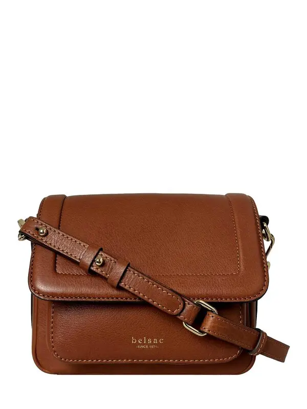 BELSAC Rhina Leather Crossbody Bag - Brown
