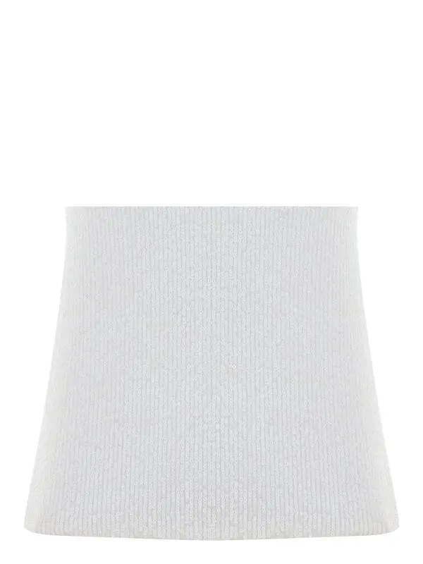 PCFG Sequin Mini Skirt - White