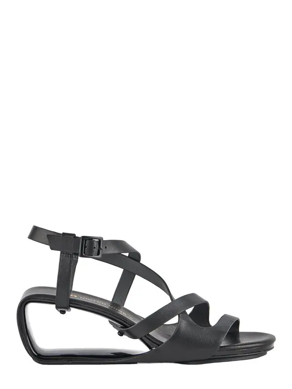 United Nude Mobius Sia Mid Strappy Sandals - Black