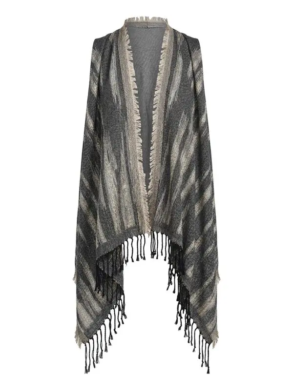 Saachi Bailey Fringed Kimono Vest - Brown