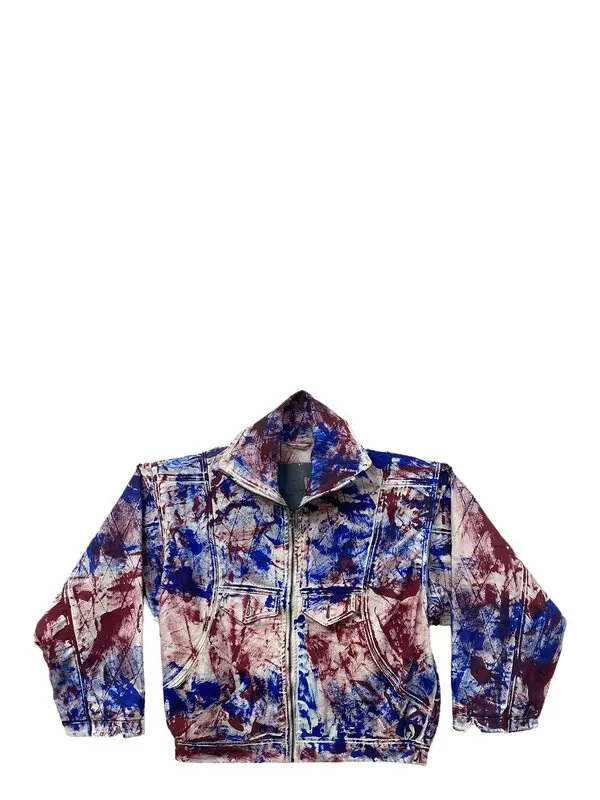 ZASTASTUDIO Tie Dye Denim Jacket - Black/white