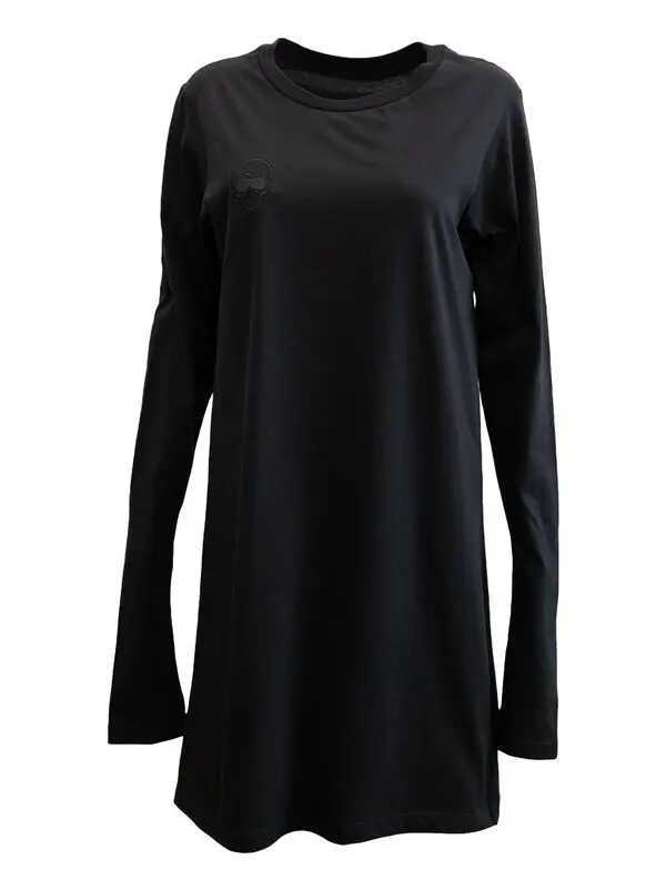 GALLERIADELE Long-sleeve T-shirt Dress - Black
