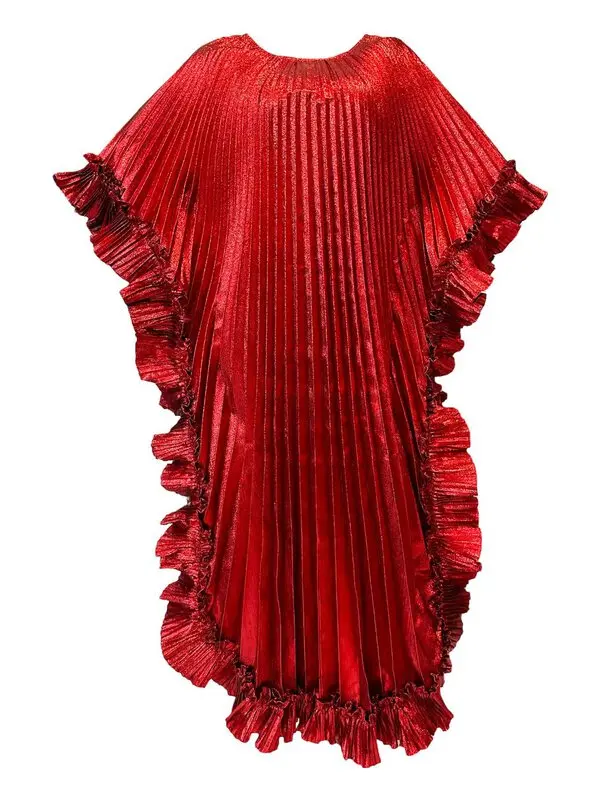 JULIA CLANCEY Pleated Ophelia Kaftan - Red