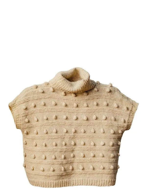 CHARKHA & LOOM Spotted Forktail Crop Top - White