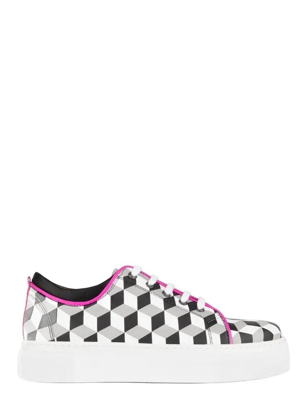 EMBASSY LONDON USA Camila Cubics Sneakers - Black/white