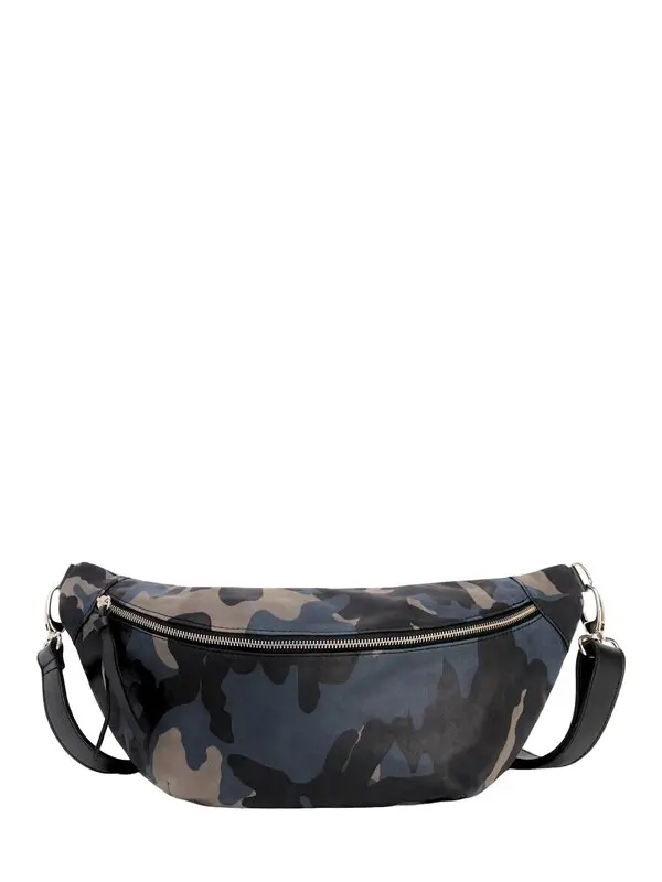JUAN-JO Sling Leather Waist Bag - Black