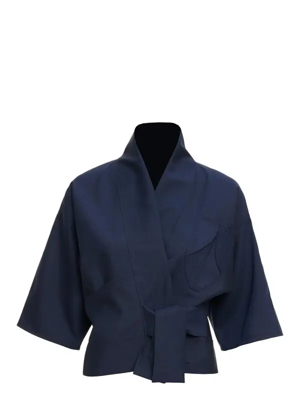 MOE Wool Vest Jacket - Blue