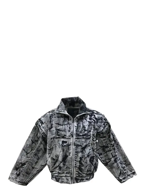 ZASTASTUDIO Oversized Denim Jacket - Black/white