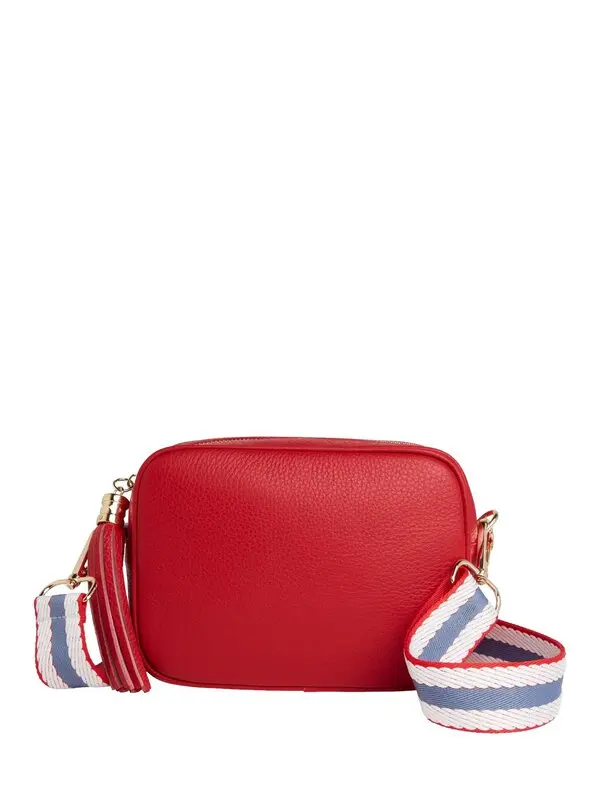 BETSY & FLOSS Verona Crossbody Bag With Nautical Strap - Red