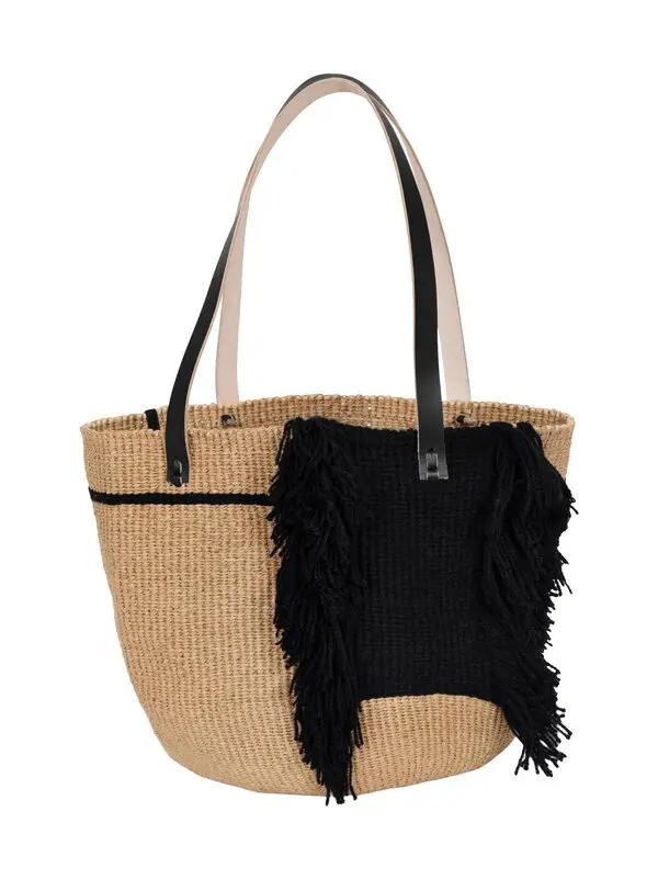 MIFUKO Pamba Shopper Basket Ervin Latimer Design - Black/brown