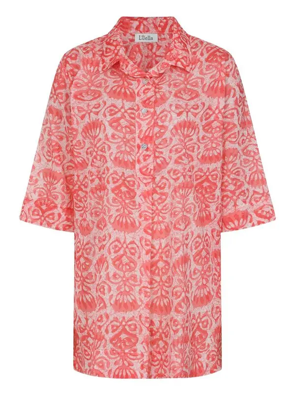 LUELLA FASHION Printed Cotton Tunic - Orange