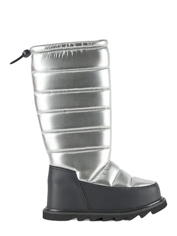 United Nude Zembla Bubble Knee High Boots - Silver