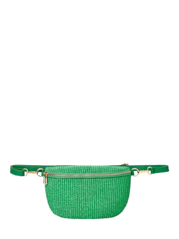BETSY & FLOSS Enna Raffia Crossbody And Waist Bag - Green