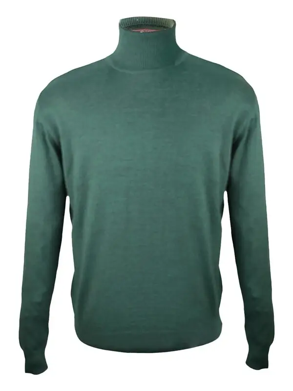 DAVID WEJ Harry Wool Roll Neck Jumper - Green