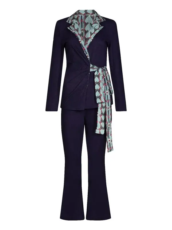 MAISON QALA The Tied Manuscript Co-ord - Blue