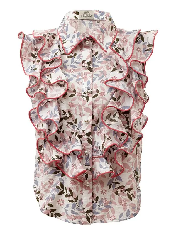 BY MOUMI Manooshby Shirt - White/pink