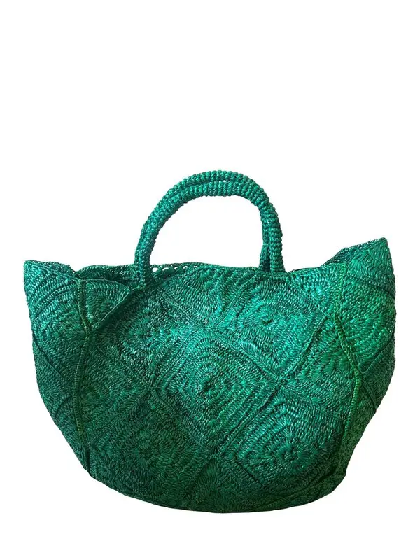 ZANATANY CONCEPTS Nico Raffia Tote Bag - Green