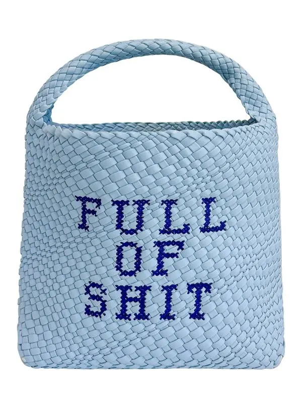 LILLY LOVES Embroidered Bucket Bag - Blue