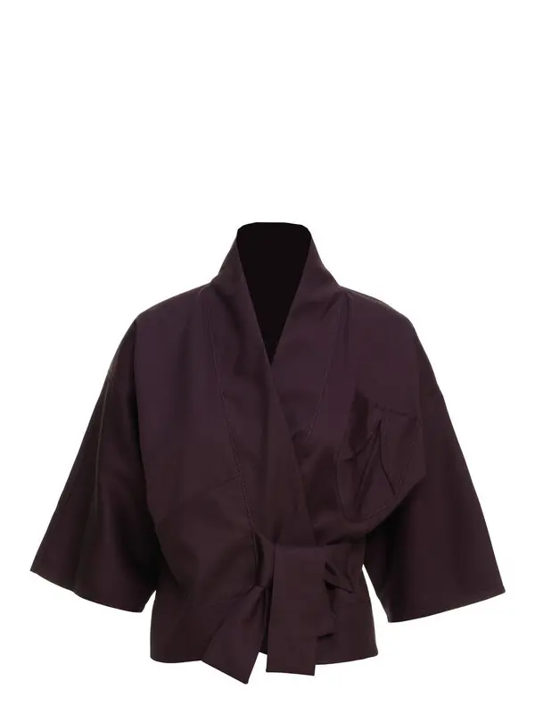 MOE Wool Vest Jacket With Pockets - Red