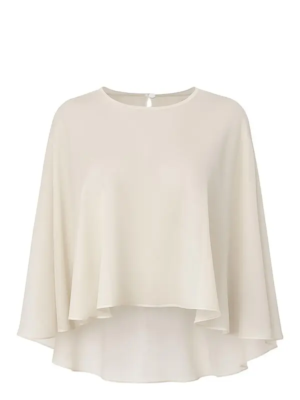 NAZLI CEREN Viona Chiffon Cape - Grey