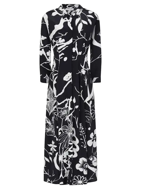 MERCY DELTA Imaginary Paradise Rosedene Shirt Dress - Black/white
