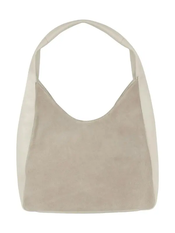 APATCHY LONDON Henry Stone Leather And Suede Hobo Bag - Black