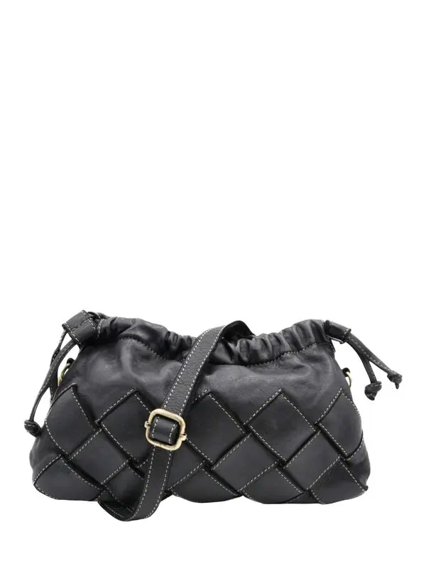 BOLSA NOVA HANDBAGS Greta Italian Washed Leather Clutch - Black