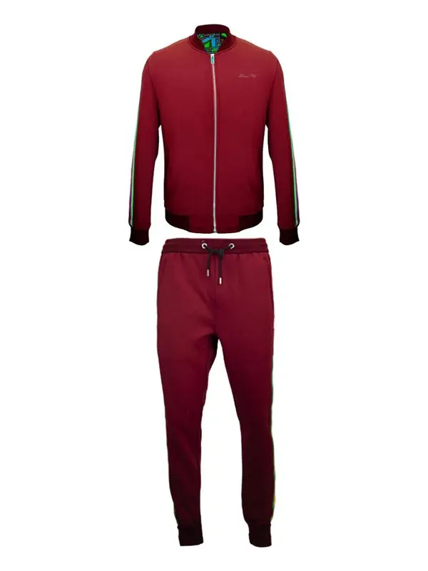 DAVID WEJ Lagos Multi Stripe Track Suit - Red