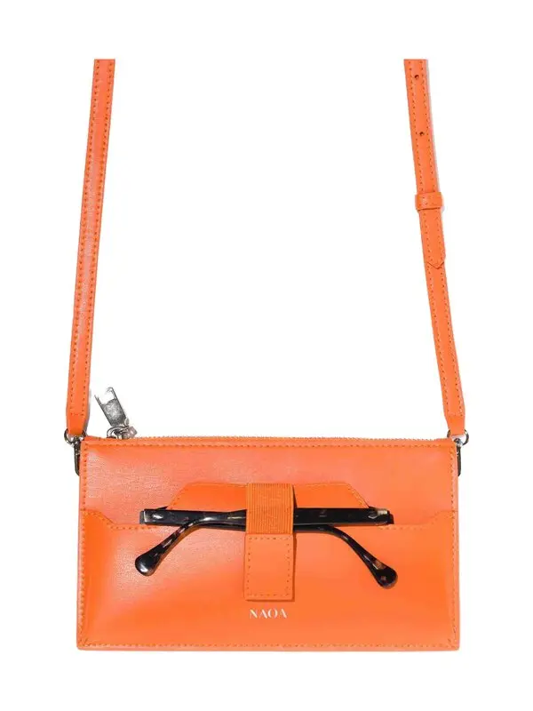 NAOA Apple Leather Crossbody With Glasses Pocket - Orange