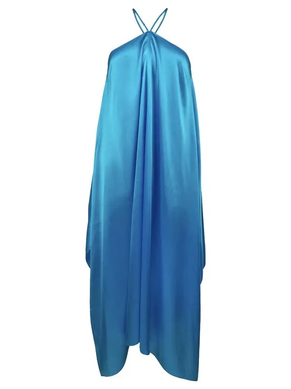 SASHA LA MER Alexandra Silk Dress - Blue