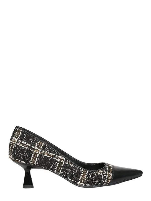 SAINT G Pointed Toe Kitten Heels - Black