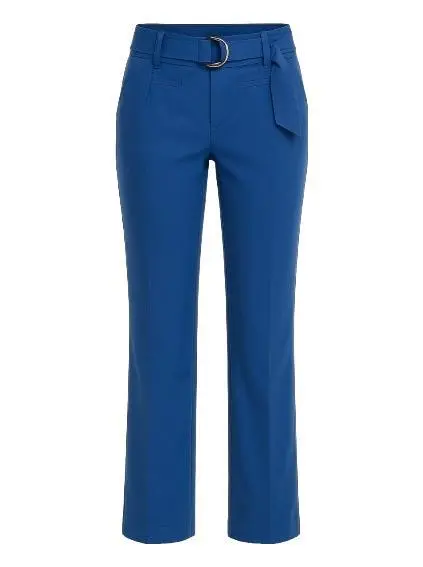 CONQUISTA Seamed Trousers With Belt - Blue
