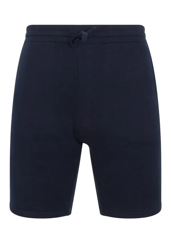 PAUL JAMES KNITWEAR Midweight Allessio Cotton Knitted Shorts - Blue