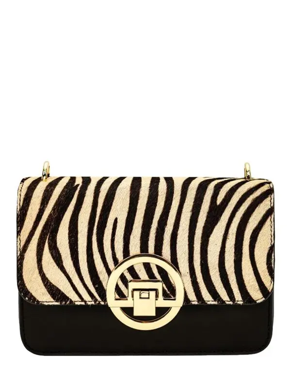 APATCHY LONDON Tilly Zebra Hair-on Leather Bag - Brown