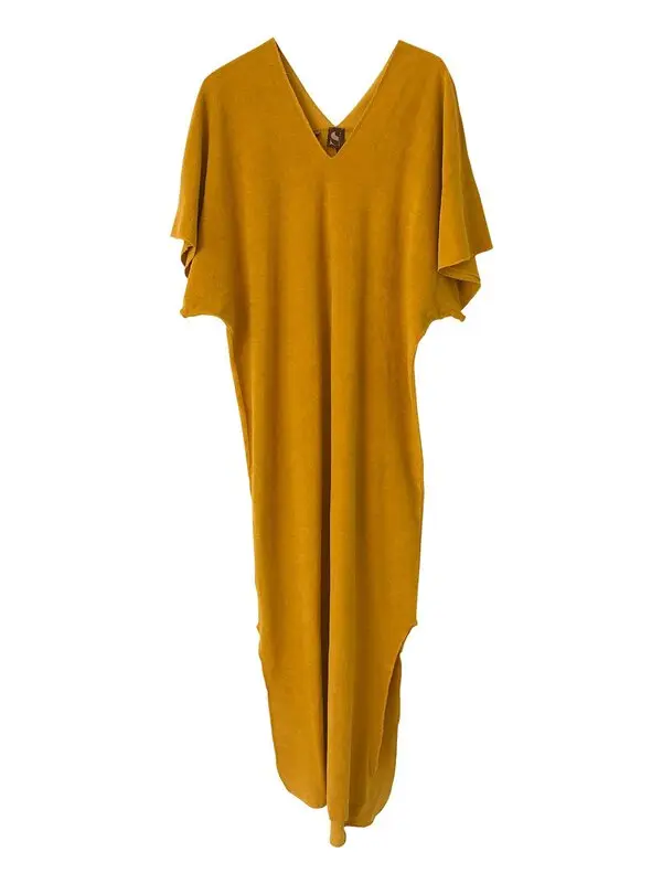 SPEEZYS Kaftan In Sustainable Cotton Terry - Yellow