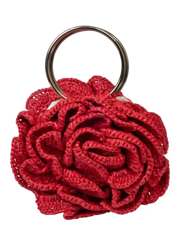 SIBYLLA DELPHICA Handwoven Flower Tote - Red