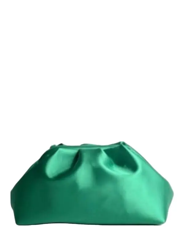 SPRINGMOONATELIER Satin Evening Clutch - Green
