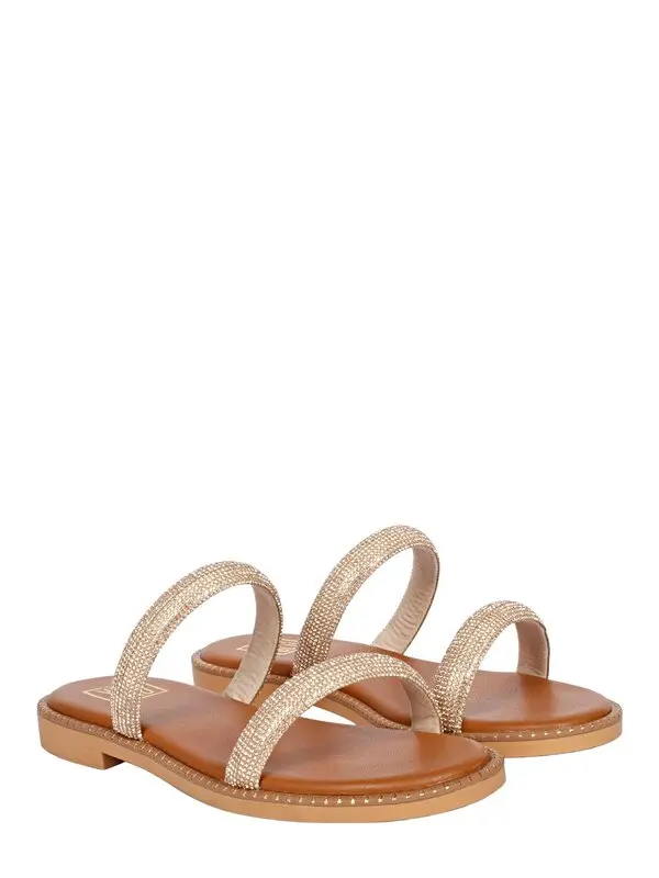 SAINT G Vivi Blu Zaeneb Crystal-embellished Flats - Brown
